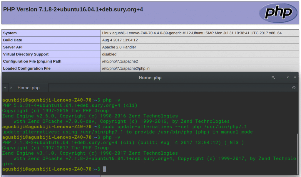 Mengganti Versi PHP CLI di Ubuntu - Mr Agus